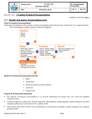 Level IV Data base Administration Model Curriculum - Model Curriculum Information Technology ...