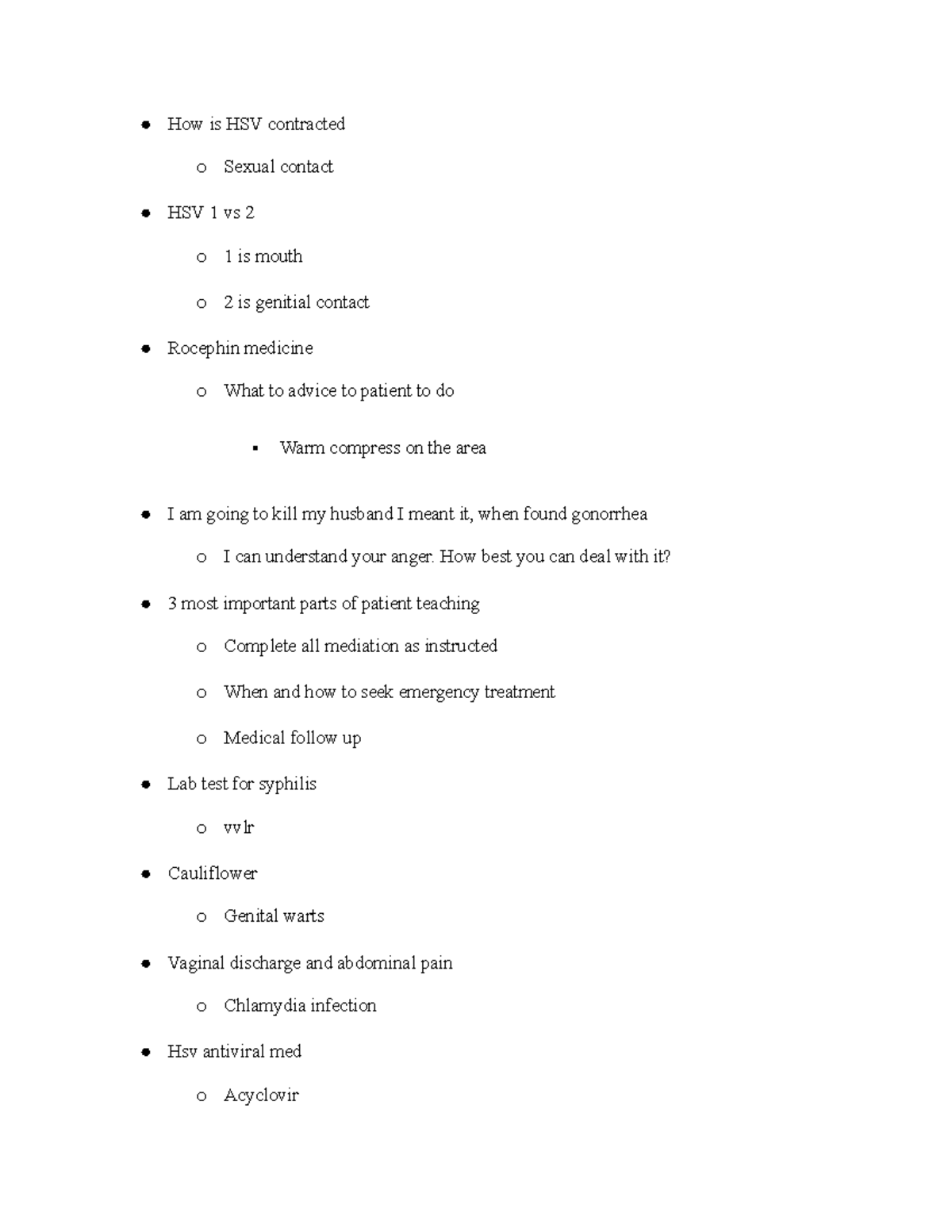 Quiz 2 - unitek college. VN - How is HSV contracted o Sexual contact ...