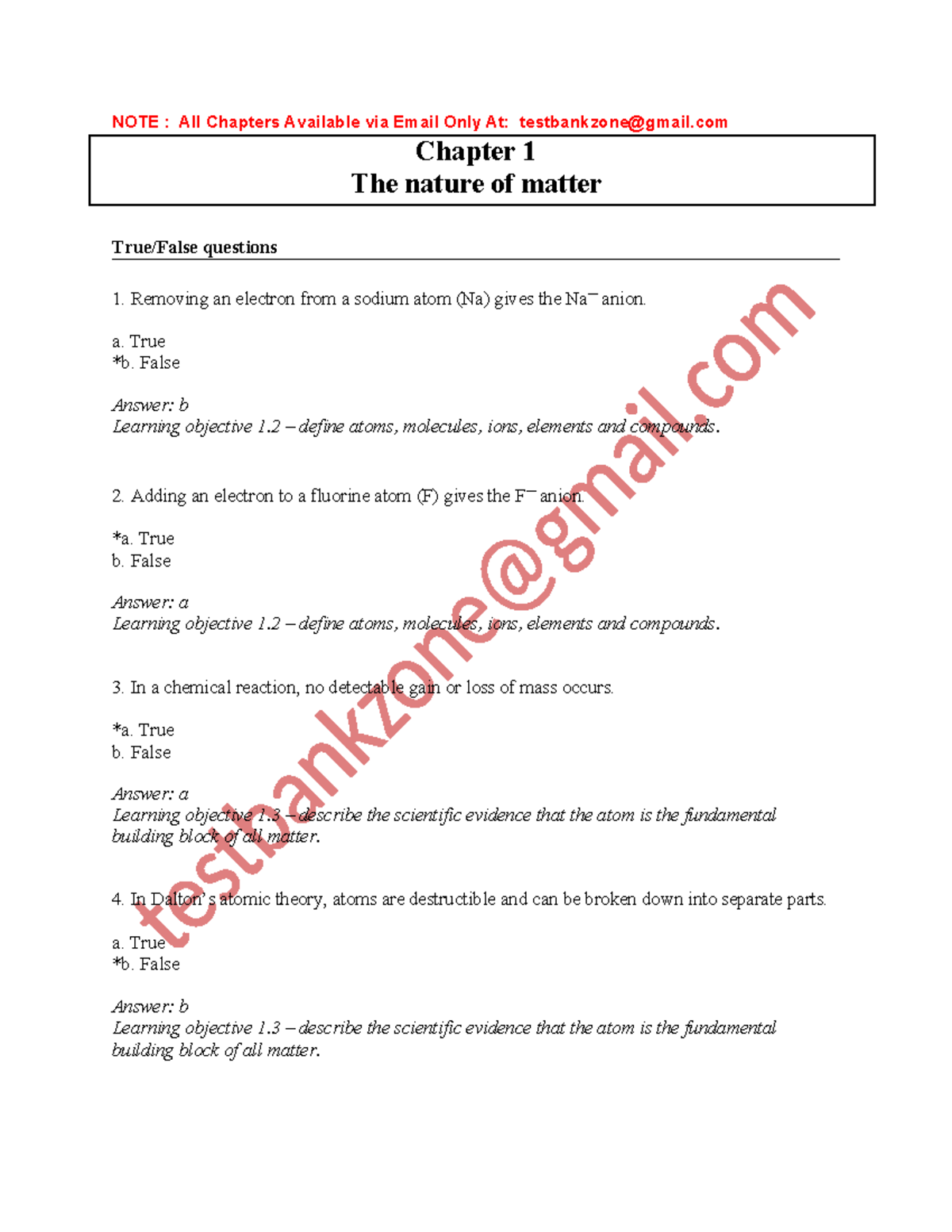 Solutions and Test Bank For Chemistry, Core Concepts, 3rd Edition by ...