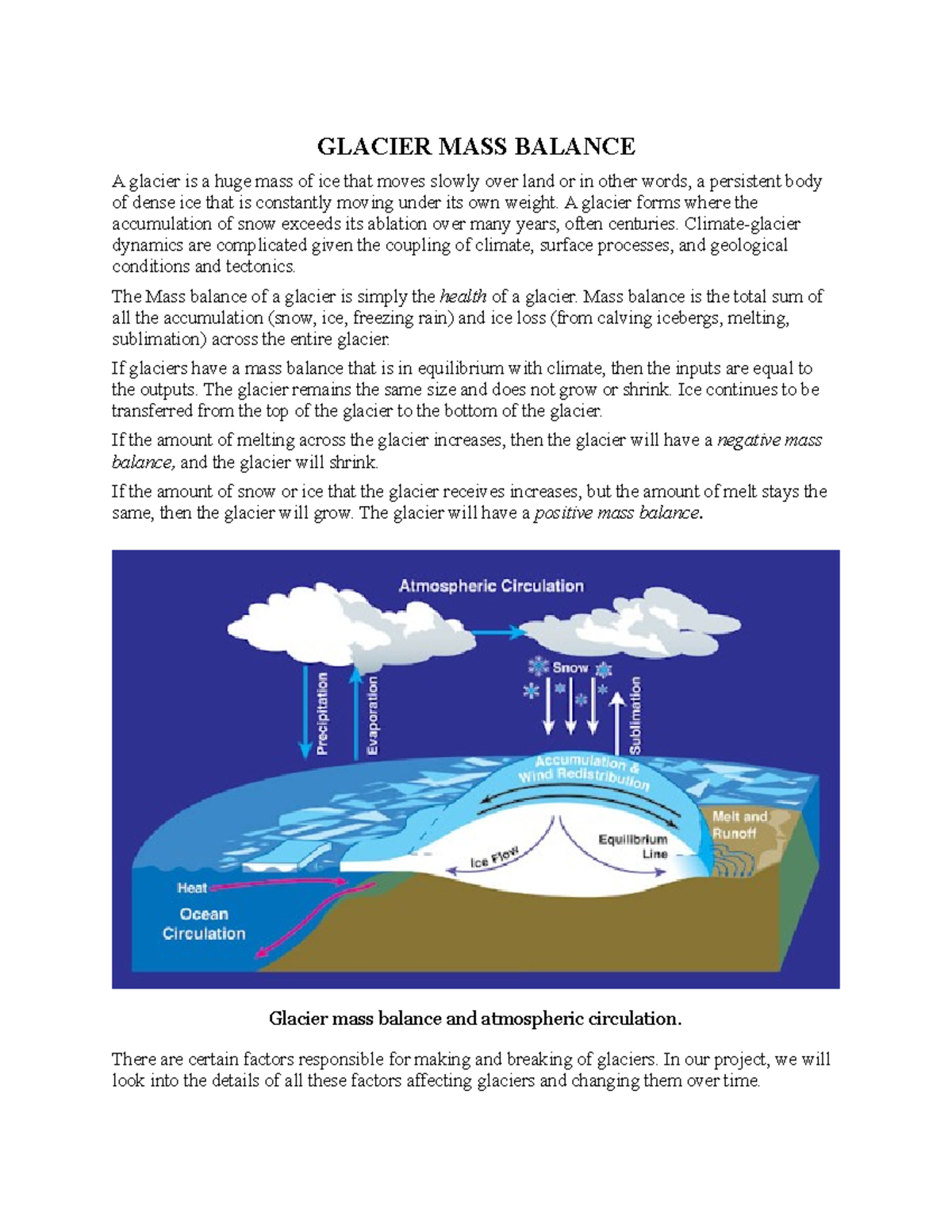 Glaciers MASS Balance an extensive analysis about the glaciers ...