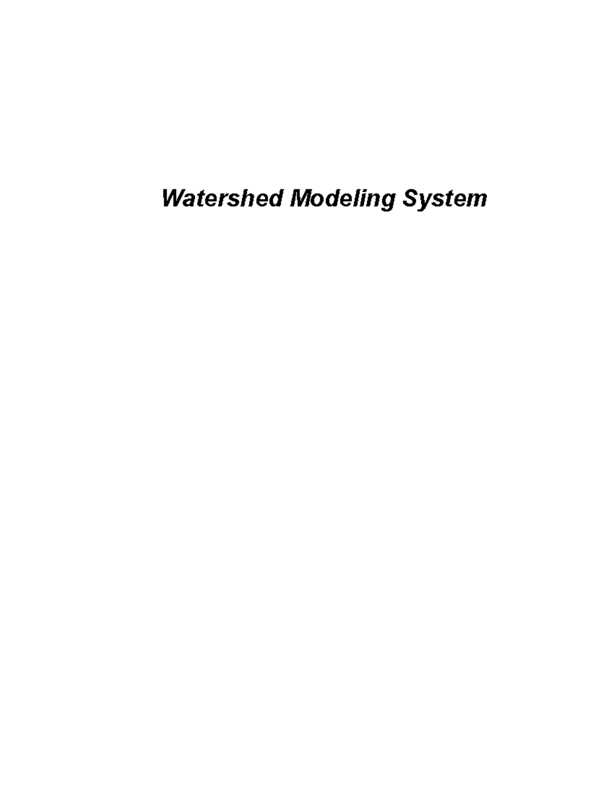Watershed modelling - hydrology - Watershed Modeling System 2 I mages ...