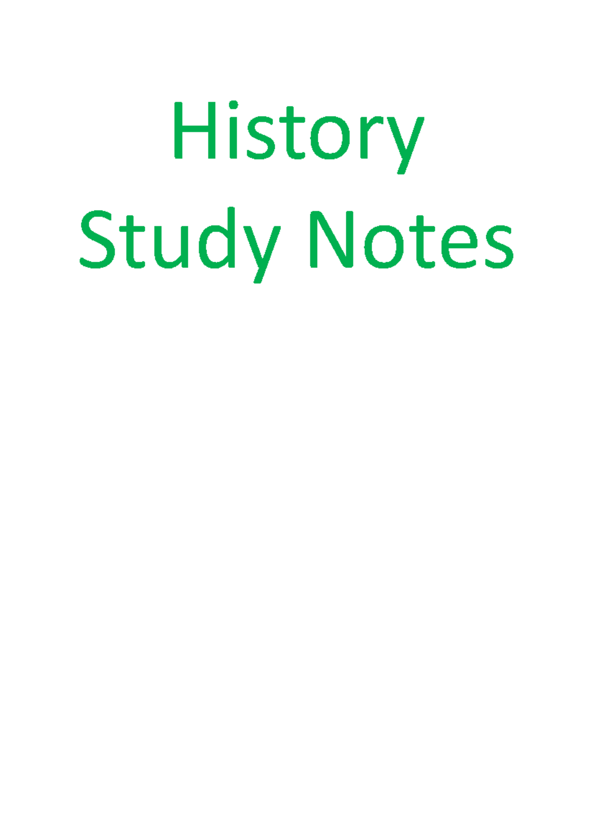 History Study Notes - History Study Notes Australia’s Response to ...