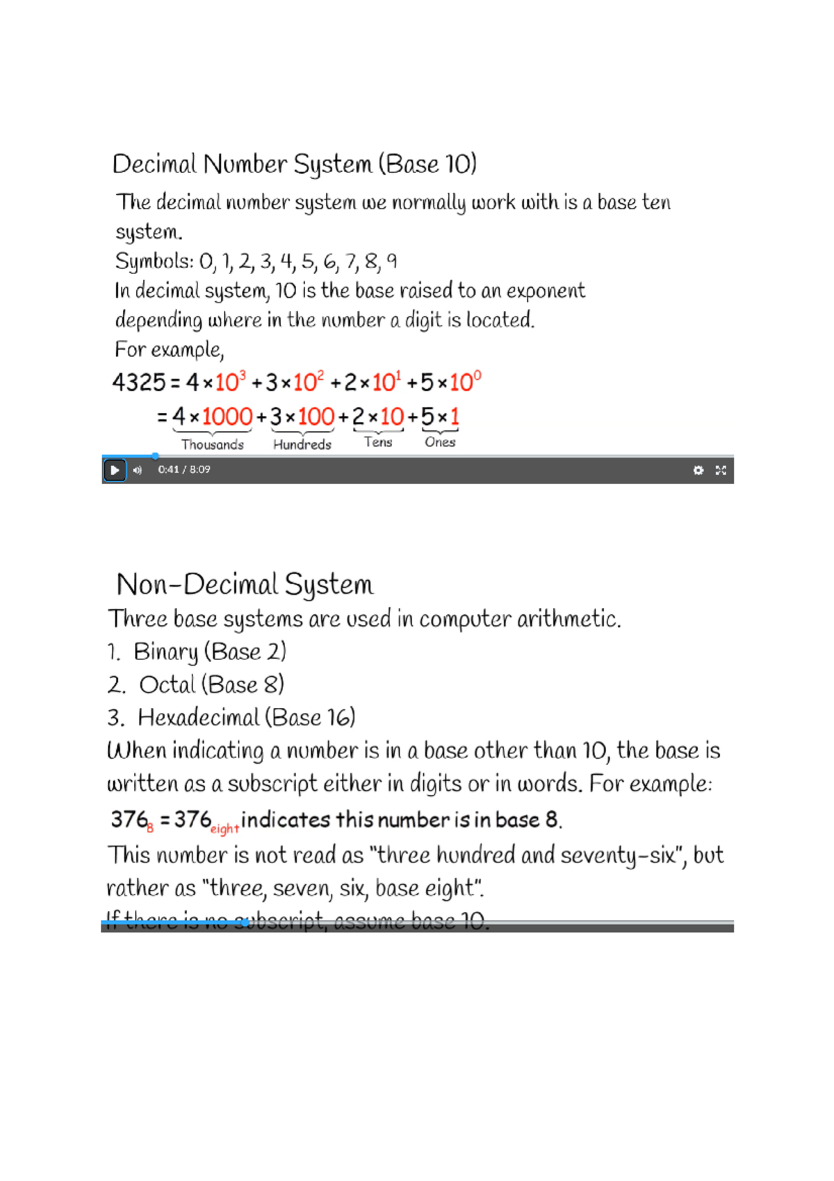 Math conversions eg. binary, decimal etc. - Math 175 - Studocu