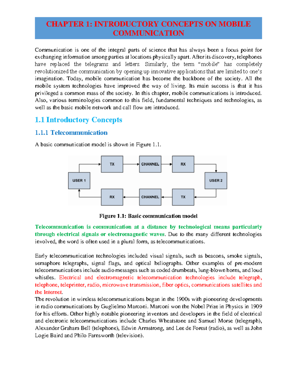 Mobile Networks Chapter 1 - COMMUNICATION Communication is one of the ...