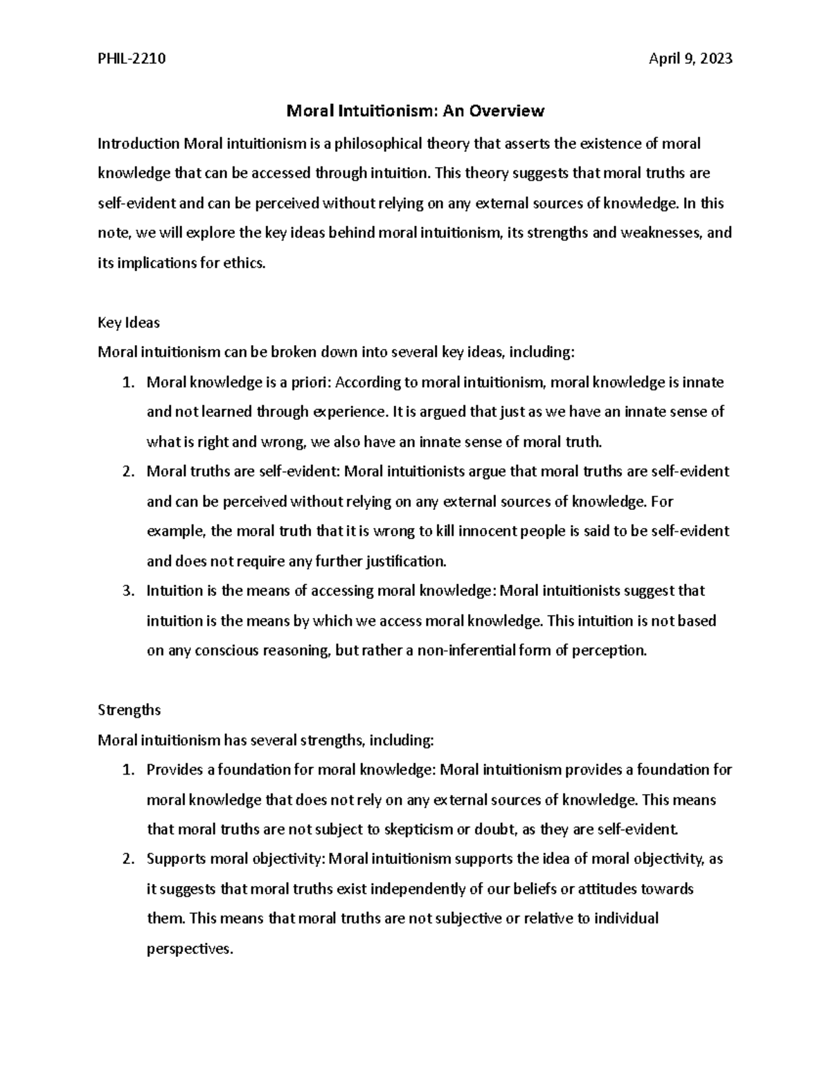 Moral intuitionism - This theory suggests that moral truths are self ...