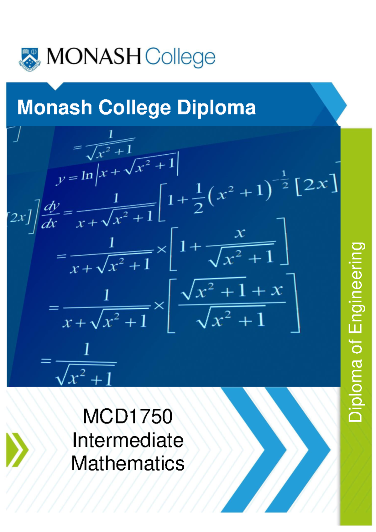 MCD1750 Intermediate Mathematics Unit Outline - Monash College Diploma ...