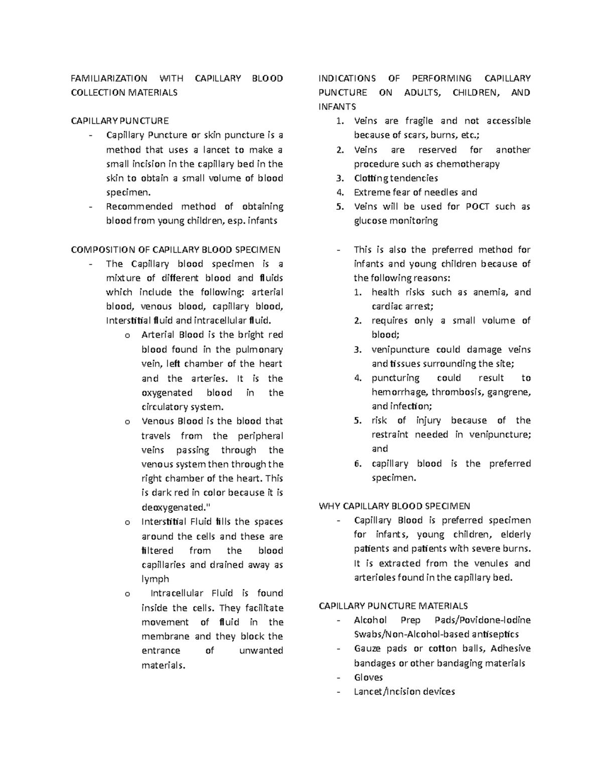 Pmlsp LAB Midterm - FAMILIARIZATION WITH CAPILLARY BLOOD COLLECTION ...