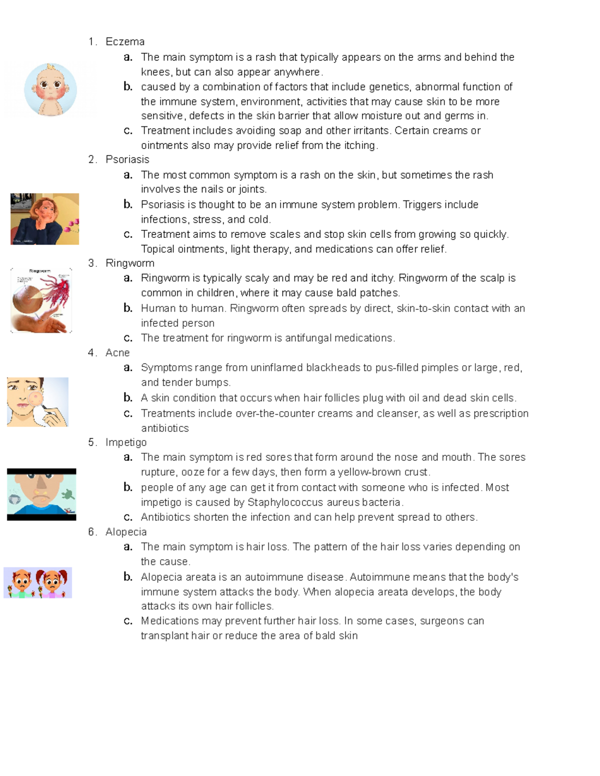 Anatomy skin - These are notes about the skin and diseases - Eczema a ...