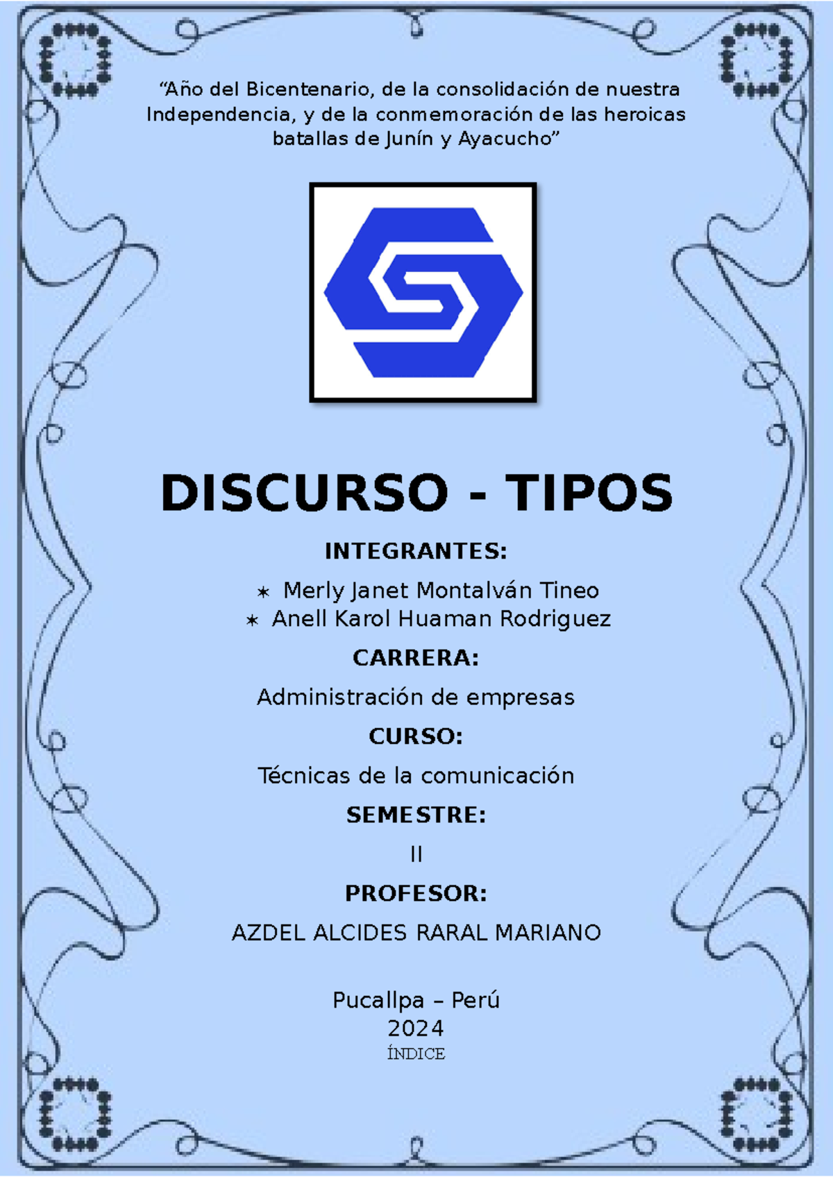 Monografia - Yauda - “Año del Bicentenario, de la consolidación de ...