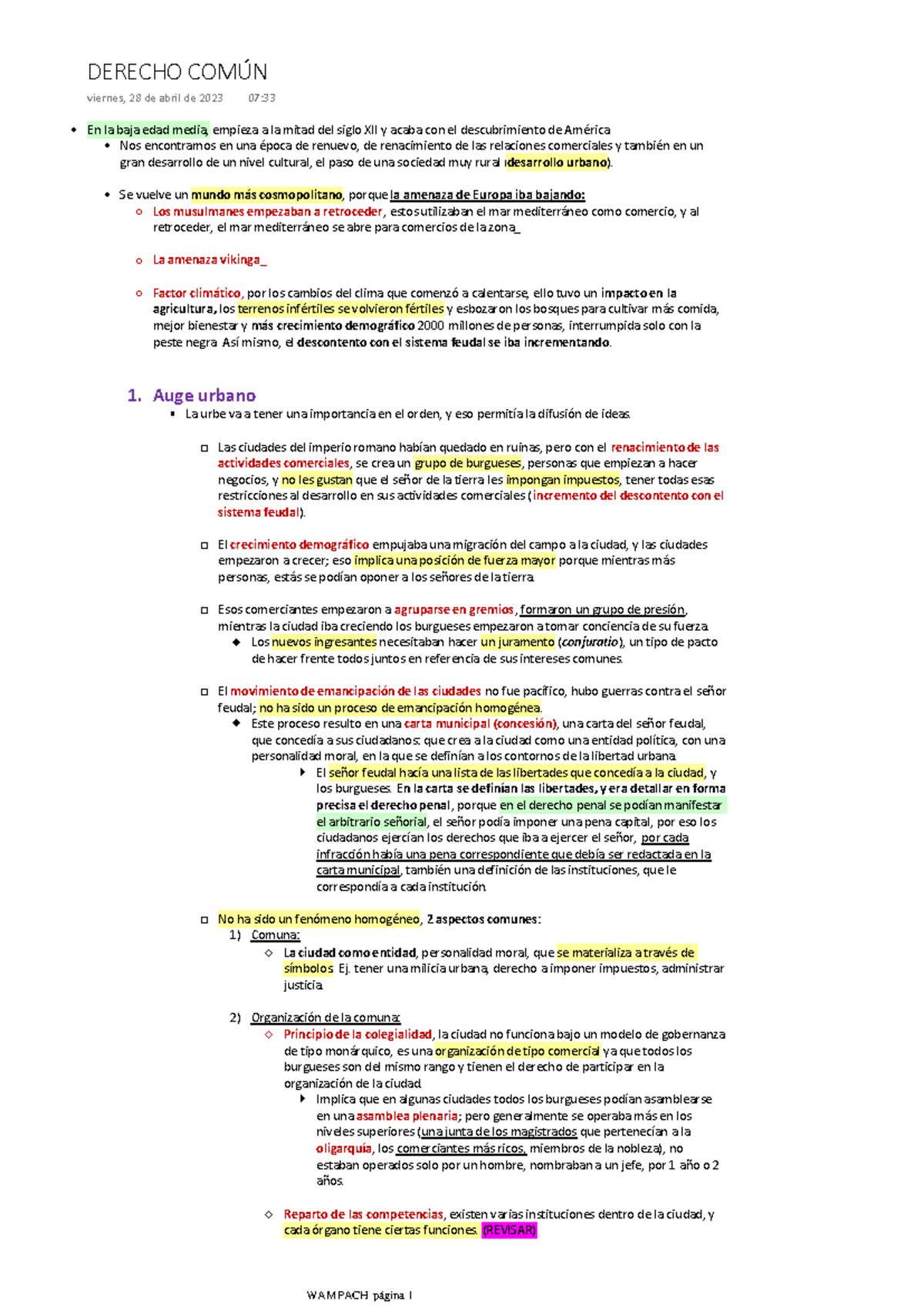 Derecho Común - En la baja edad media, empieza a la mitad del siglo XII ...