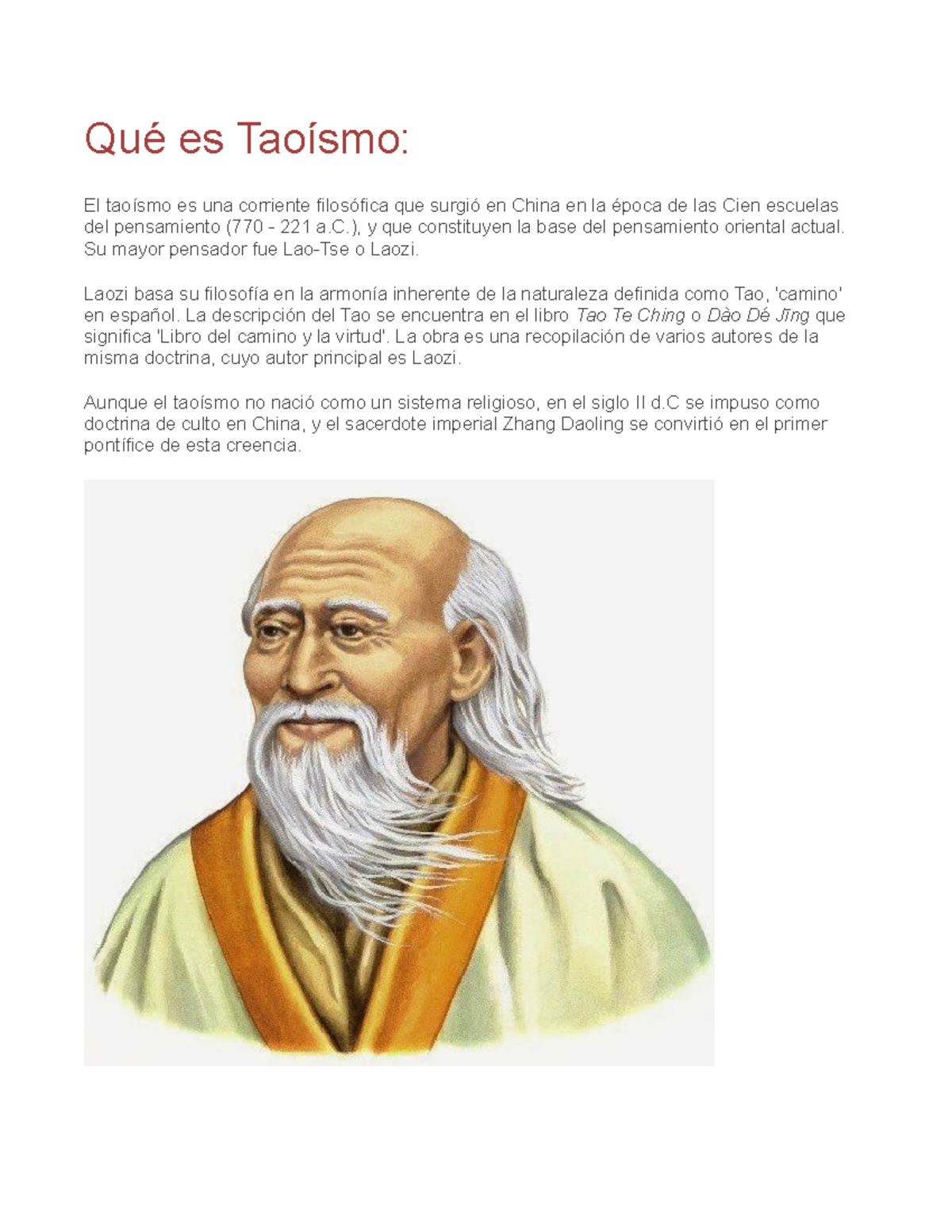 EL Taoísmo , trabajo de investigación - Qué es Taoísmo: El taoísmo es ...