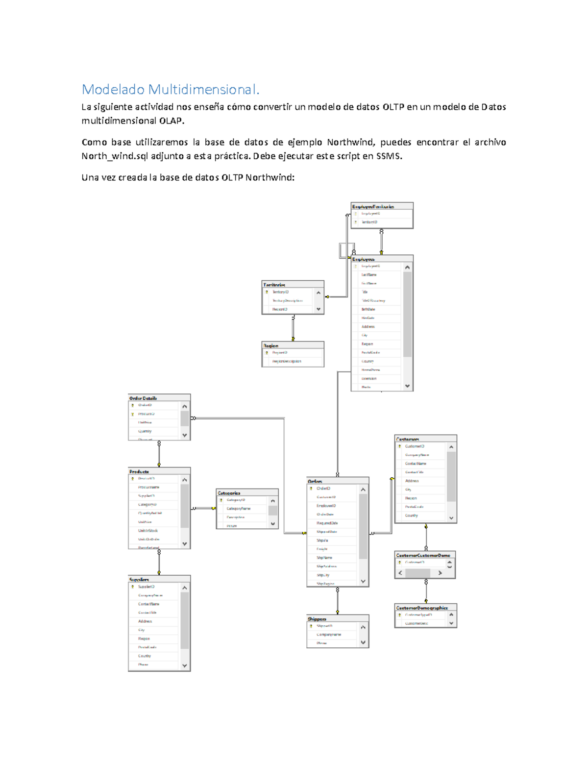 Modelado Multidimensional - La siguiente actividad nos enseña cómo ...
