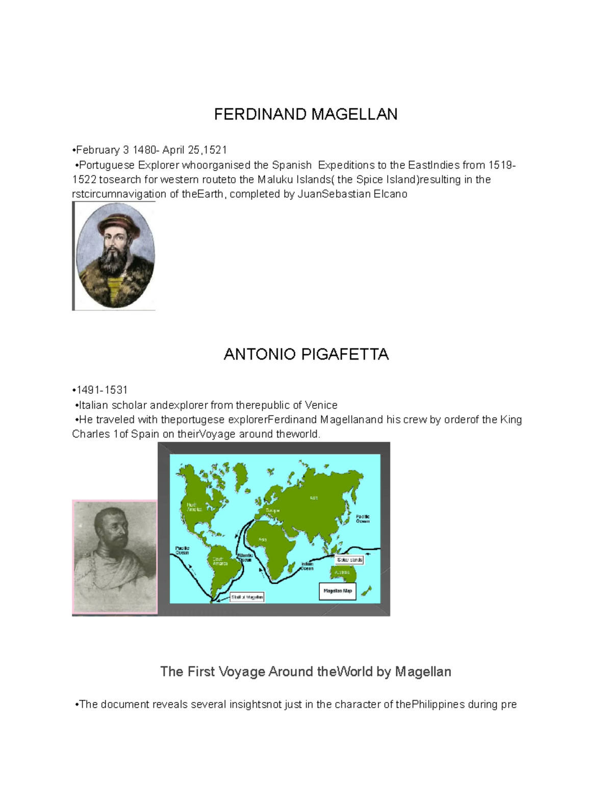 Voyage - this well help you on your assignment - FERDINAND MAGELLAN ...