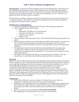 Lab 6 Data Analysis Guide 2022 - DELANEY-TUCKER - 1 Lab 6 Data Analysis Guide Open Microsoft ...