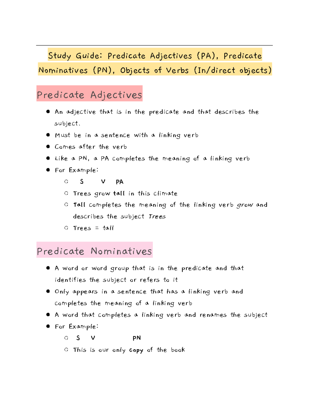 English notes - Google Docs - - Studocu
