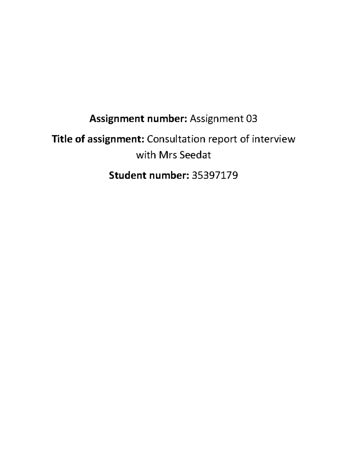 PYC4813 Assignment 03 Consulatation Report - Warning: TT: undefined function: 32 Warning: TT ...