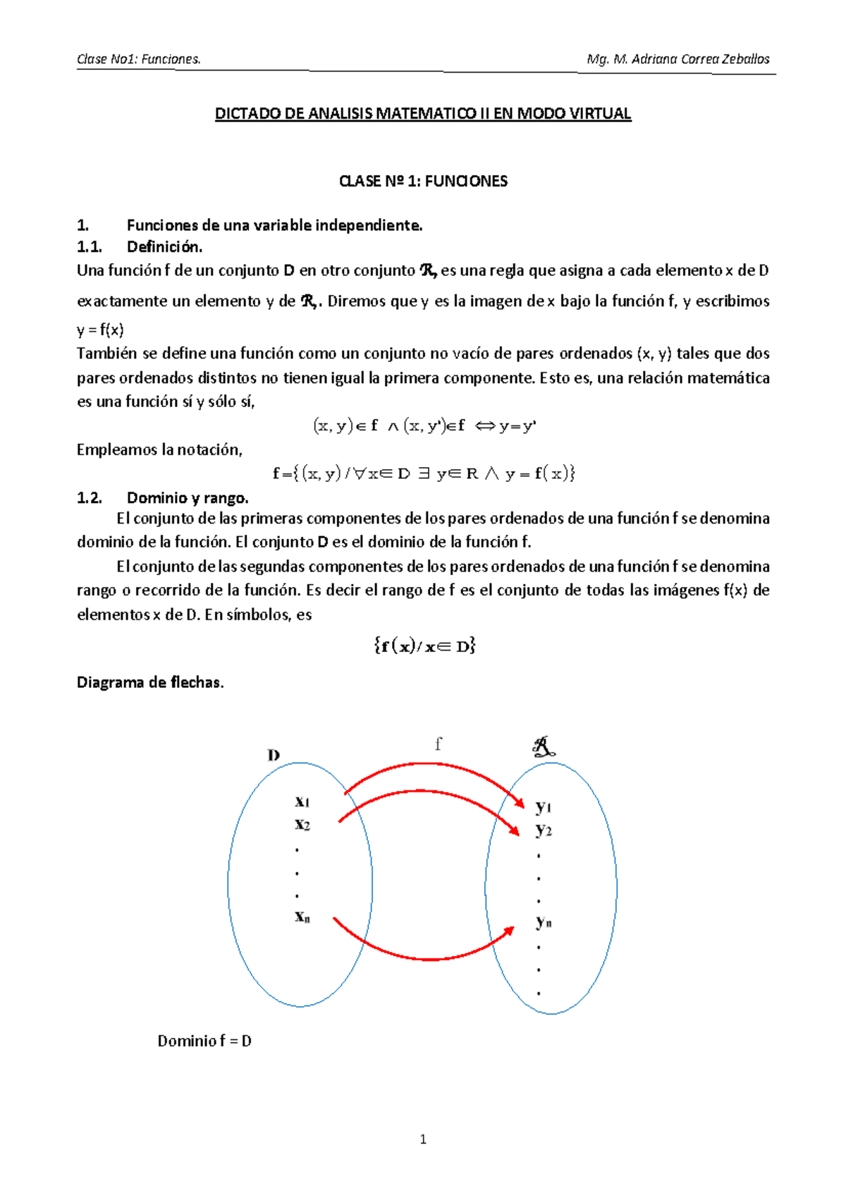 Clase Nº 1 Funciones de varias variable - Warning: TT: undefined function: 32 Warning: TT ...