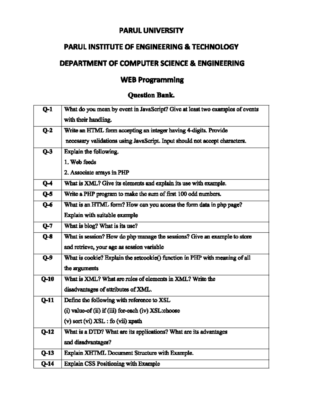 Webq - web programming assignment - Computer science engineering - Studocu Webq - web programming assignment - Computer science engineering - Studocu
