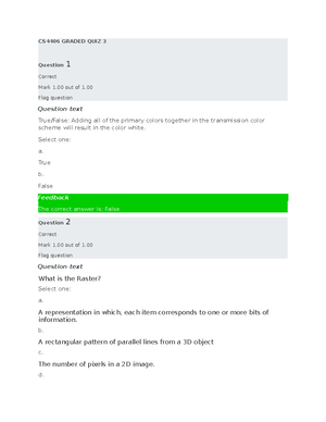 Graded Quiz Unit 3 Attempt review - Started on Thursday, 17 February 2022, 4:20 AM State ...
