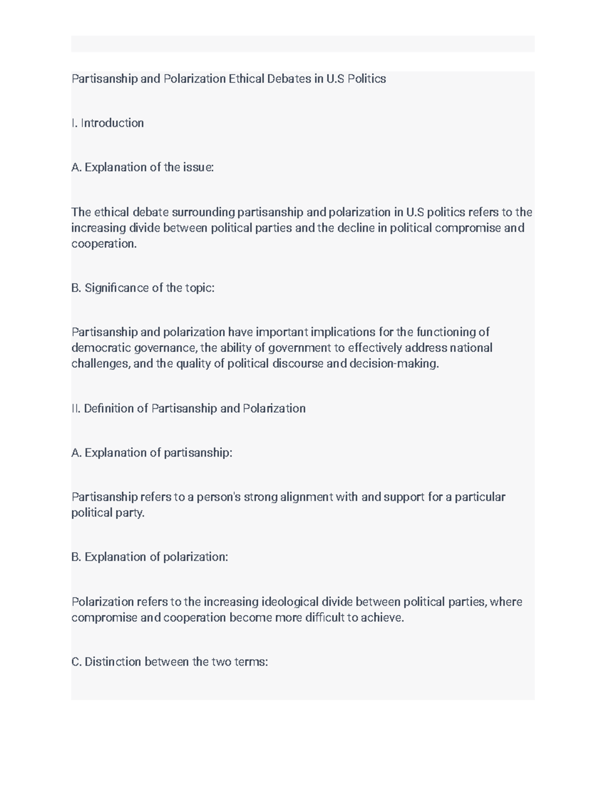 Partisanship and Polarization Ethical Debates in U.S Politics ...