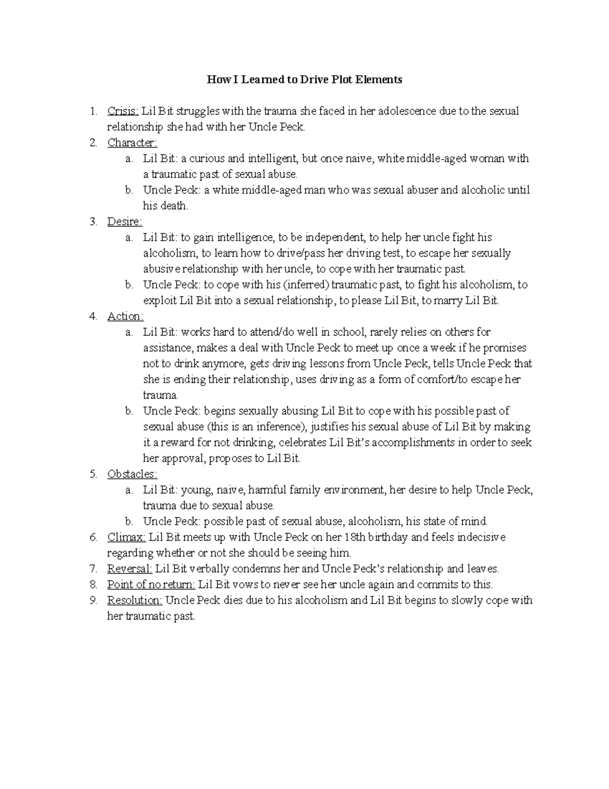 How I Learned to Drive Plot Elements - How I Learned to Drive Plot ...