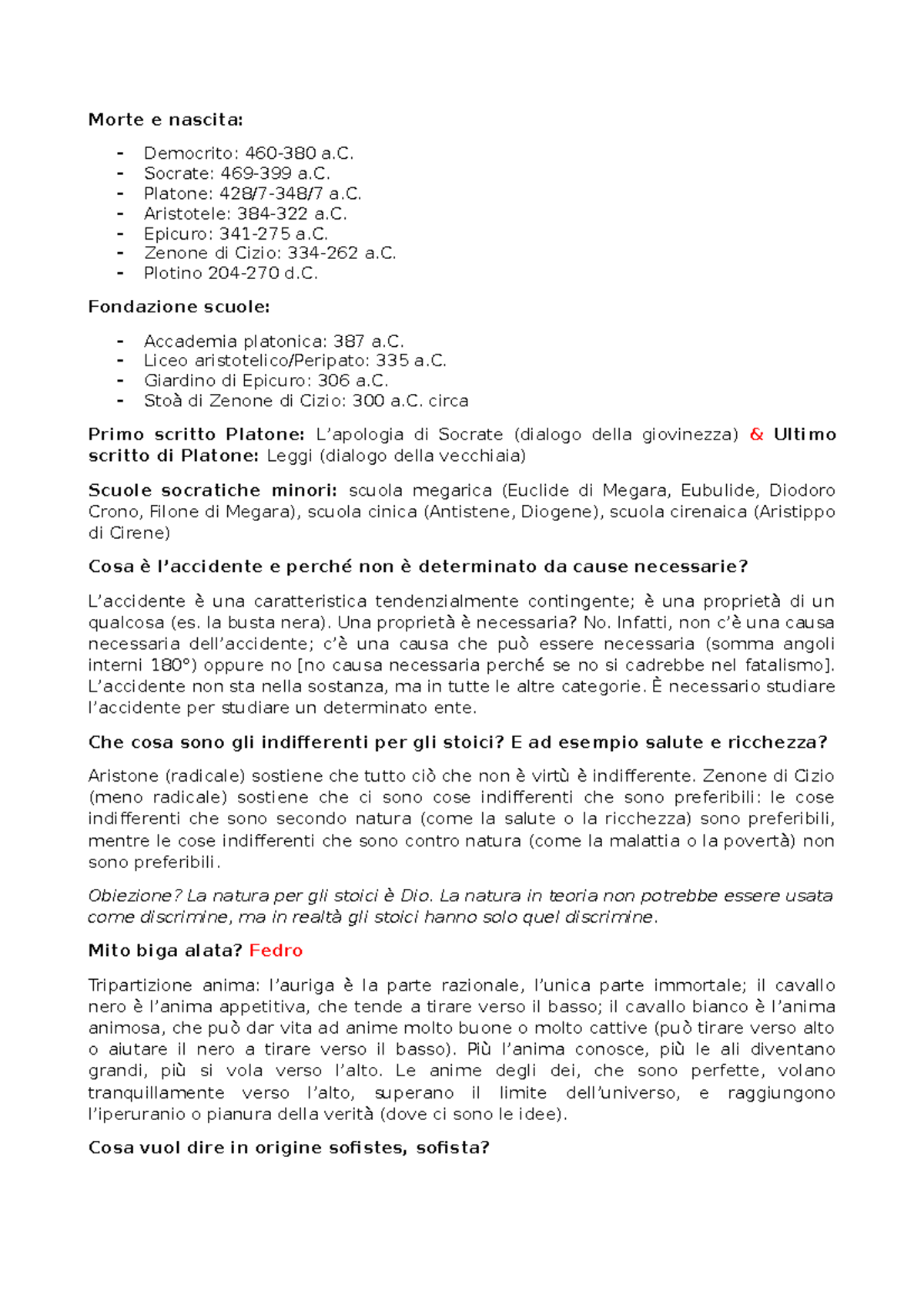 Domande antica - Ffhhh - Morte e nascita: Democrito: 460-380 a. Socrate ...