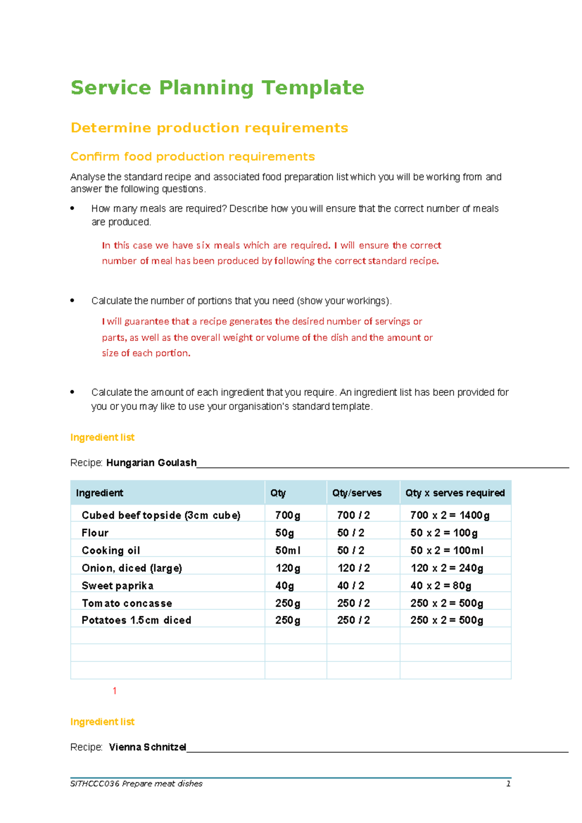 Sithccc 036 Service Planning Template - Service Planning Template ...