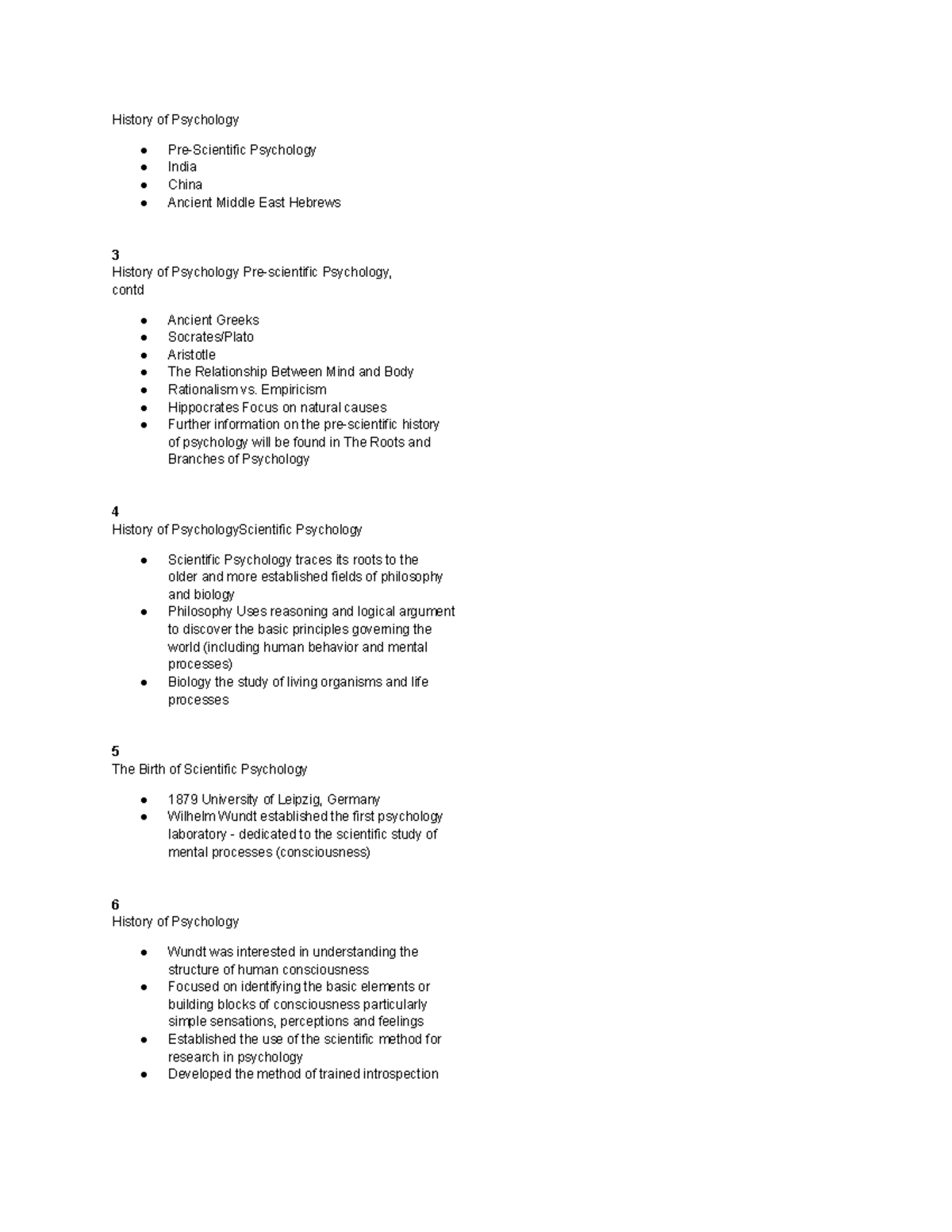 History of Psychology Pre-scientific Psychology - Empiricism ...