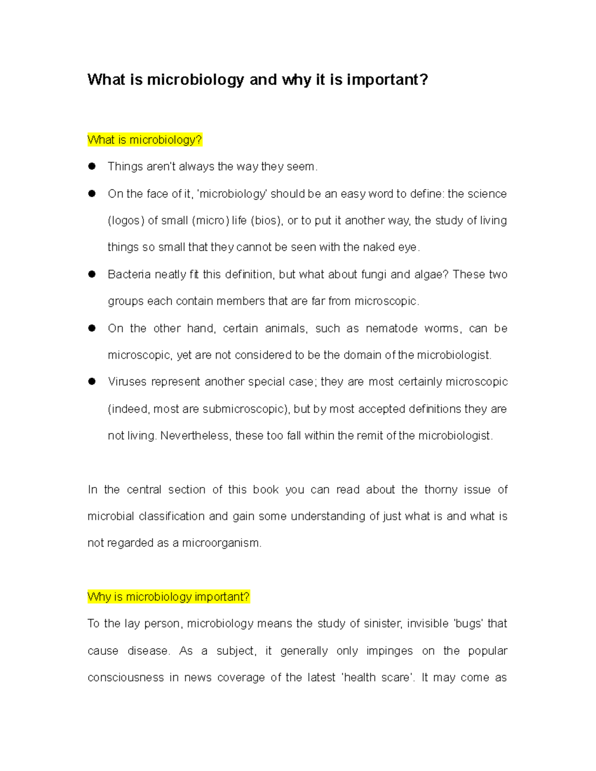 What is microbiology and why it is important - On the face of it ...