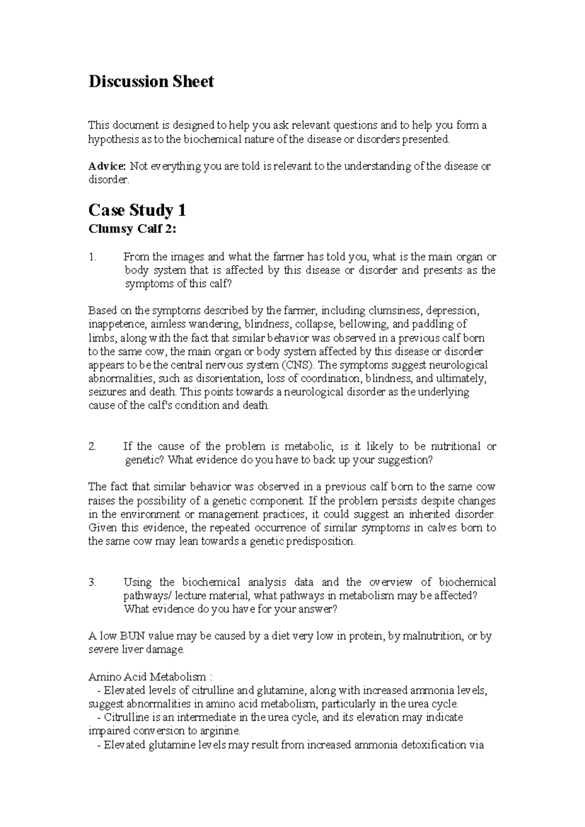 AEH Case Studies Discussion - Discussion Sheet This document is ...
