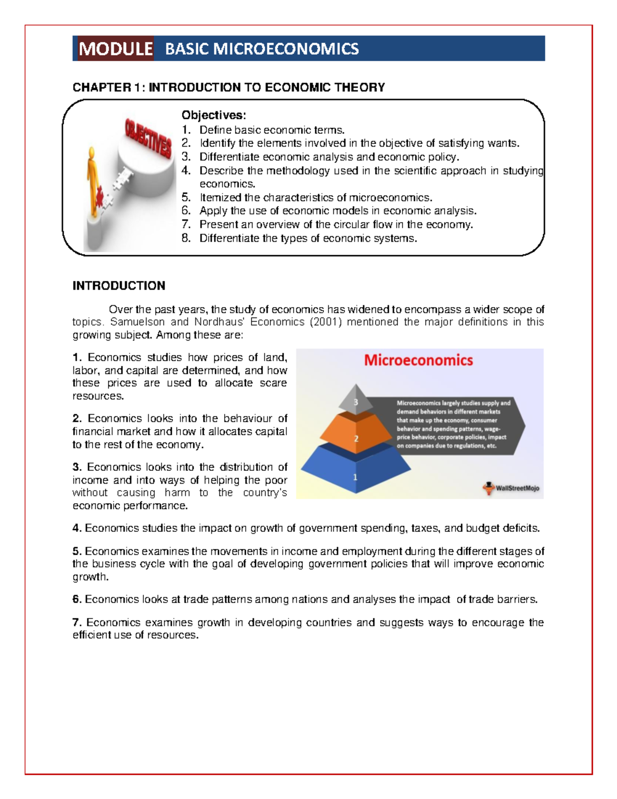 Basic Micro Introduction TO Economic Theory - CHAPTER 1: INTRODUCTION ...