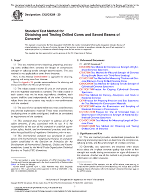 C42 C42M-20 Standard Test Method for Obtaining and Testing Drilled ...