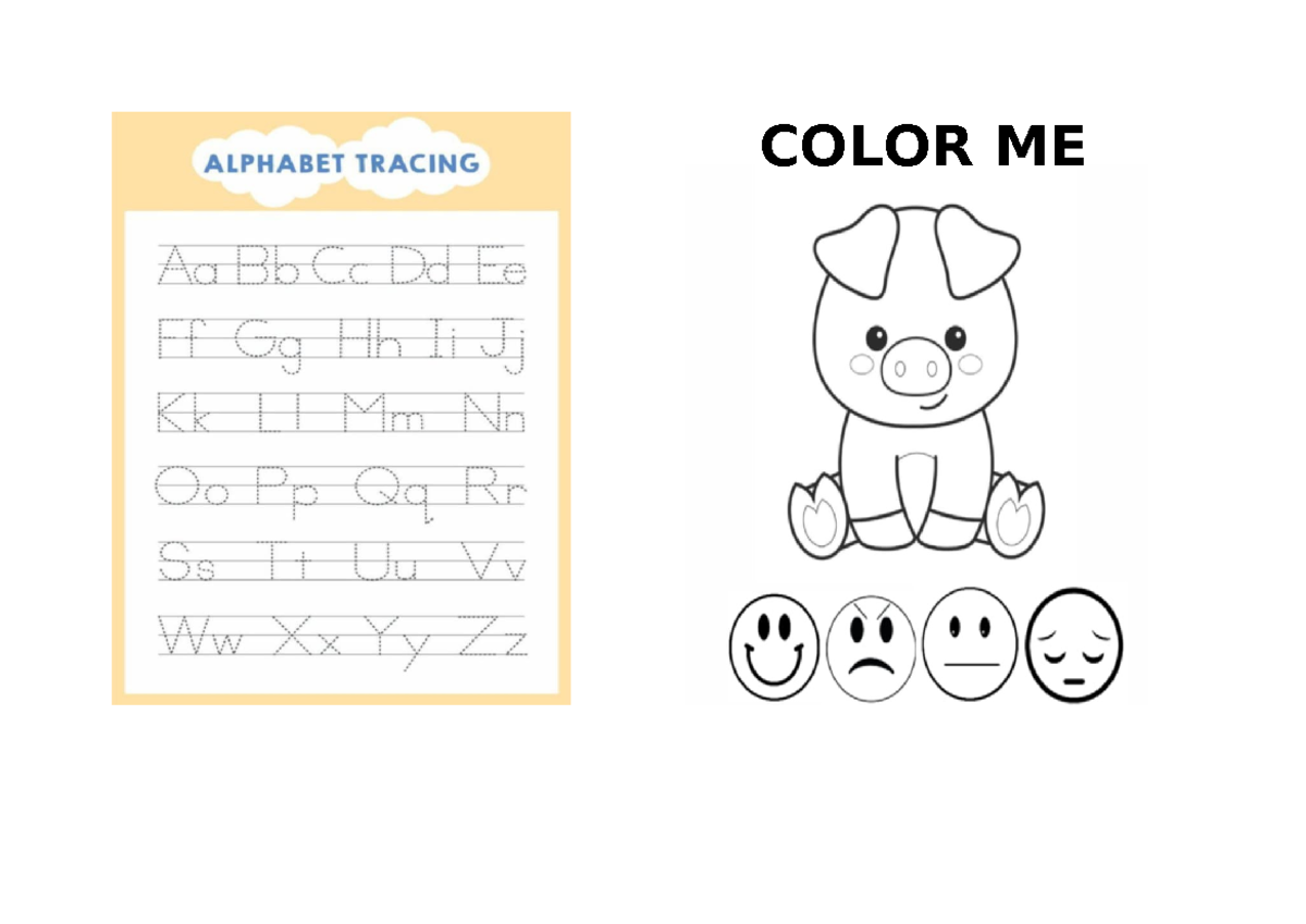 Daycare- Coloring - word - Assessment of Learning 1 - ALPHABET TRACING ...