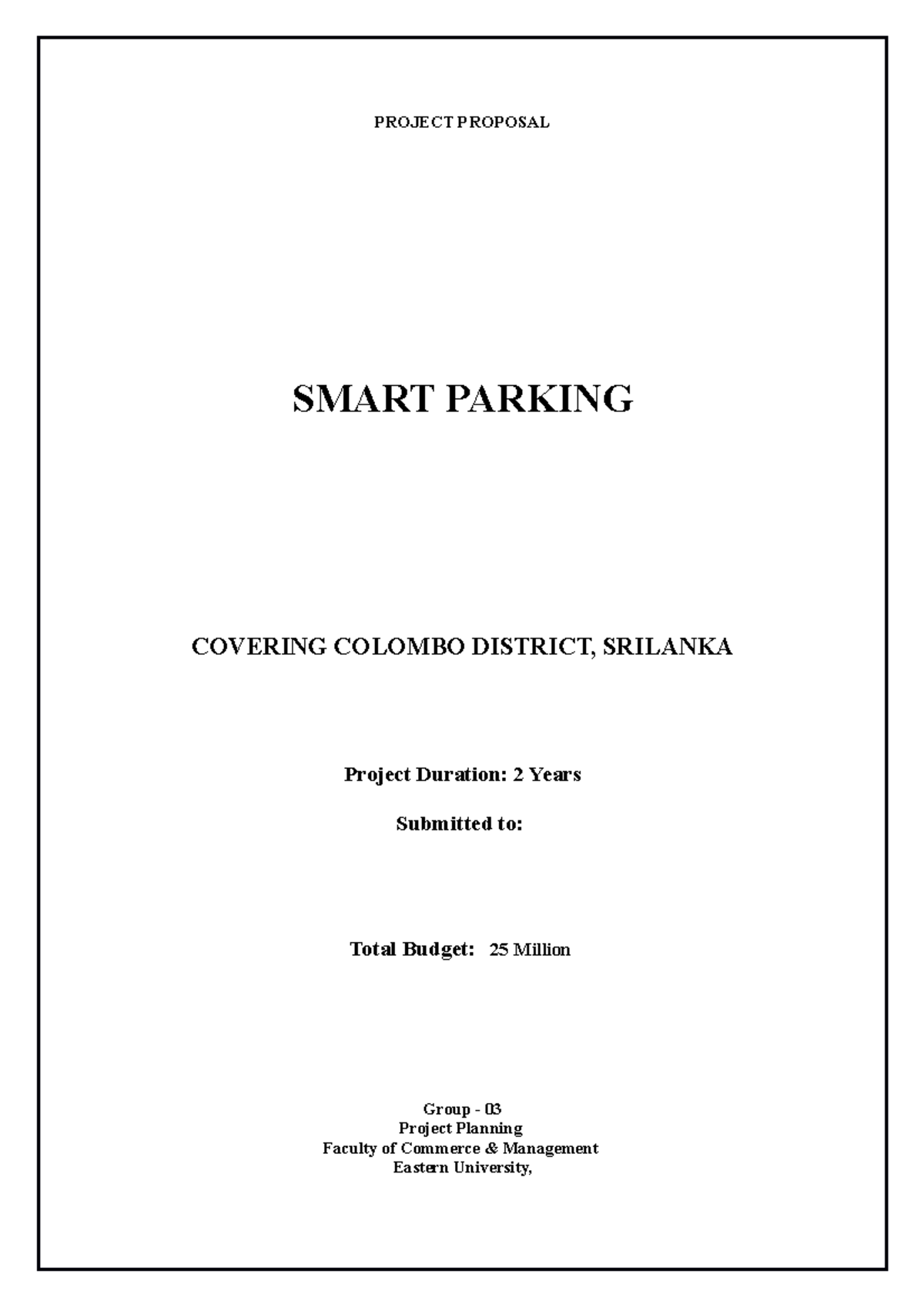 Project ProposalProject Proposal - PROJECT PROPOSAL SMART PARKING ...