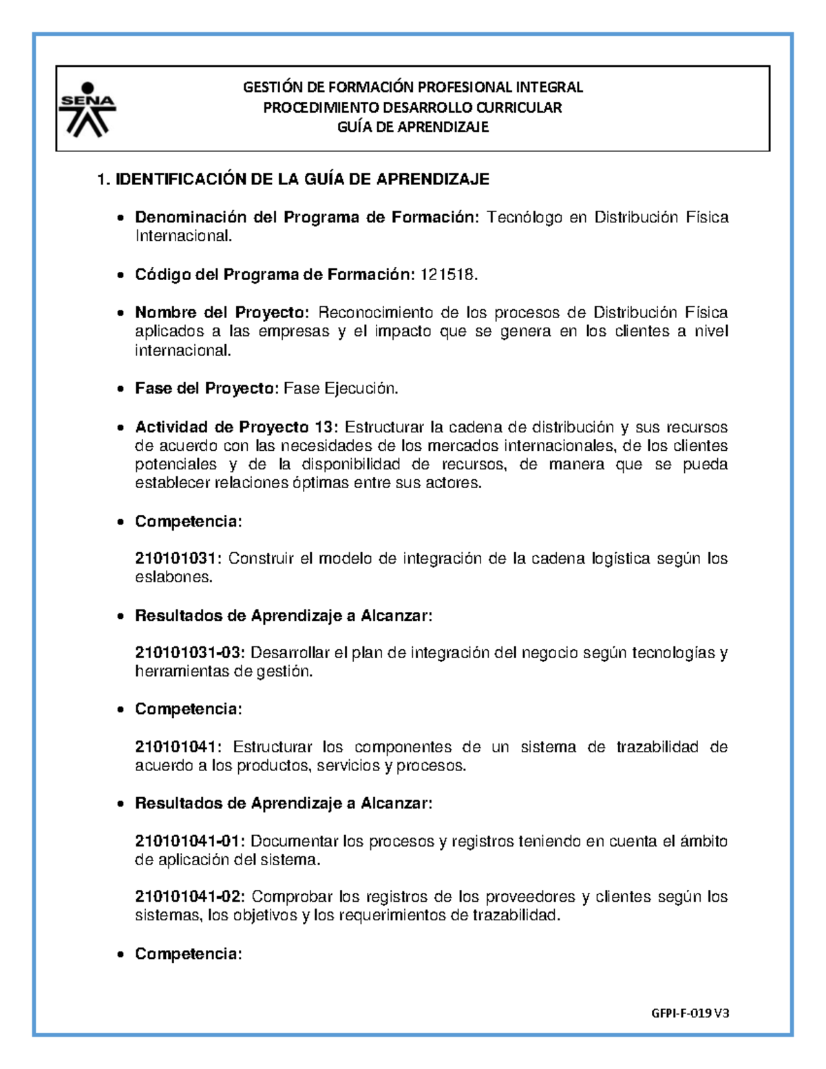 Guia de aprendizaje 13 - DFI - GESTI”N DE FORMACI”N PROFESIONAL INTEGRAL PROCEDIMIENTO ...