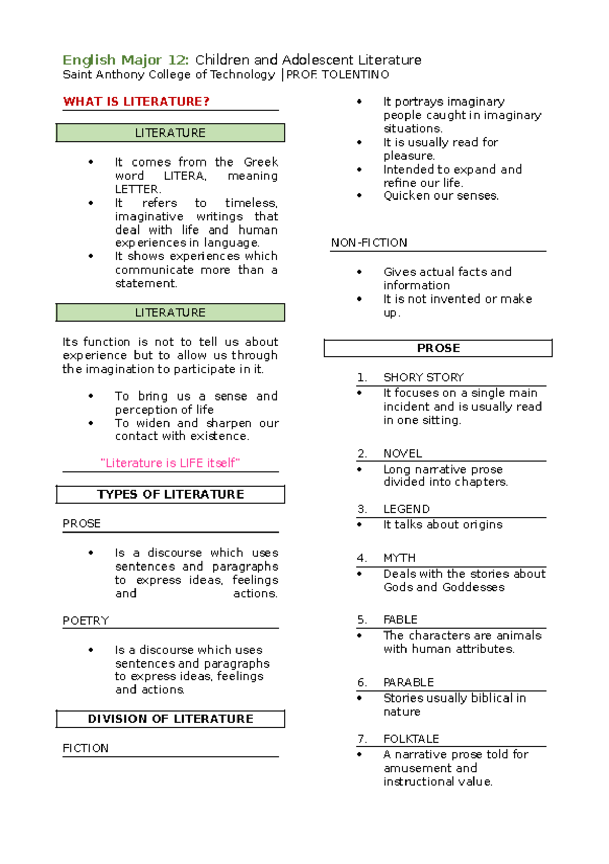 EM 12 Notes - Hope this helps! - Saint Anthony College of Technology ...