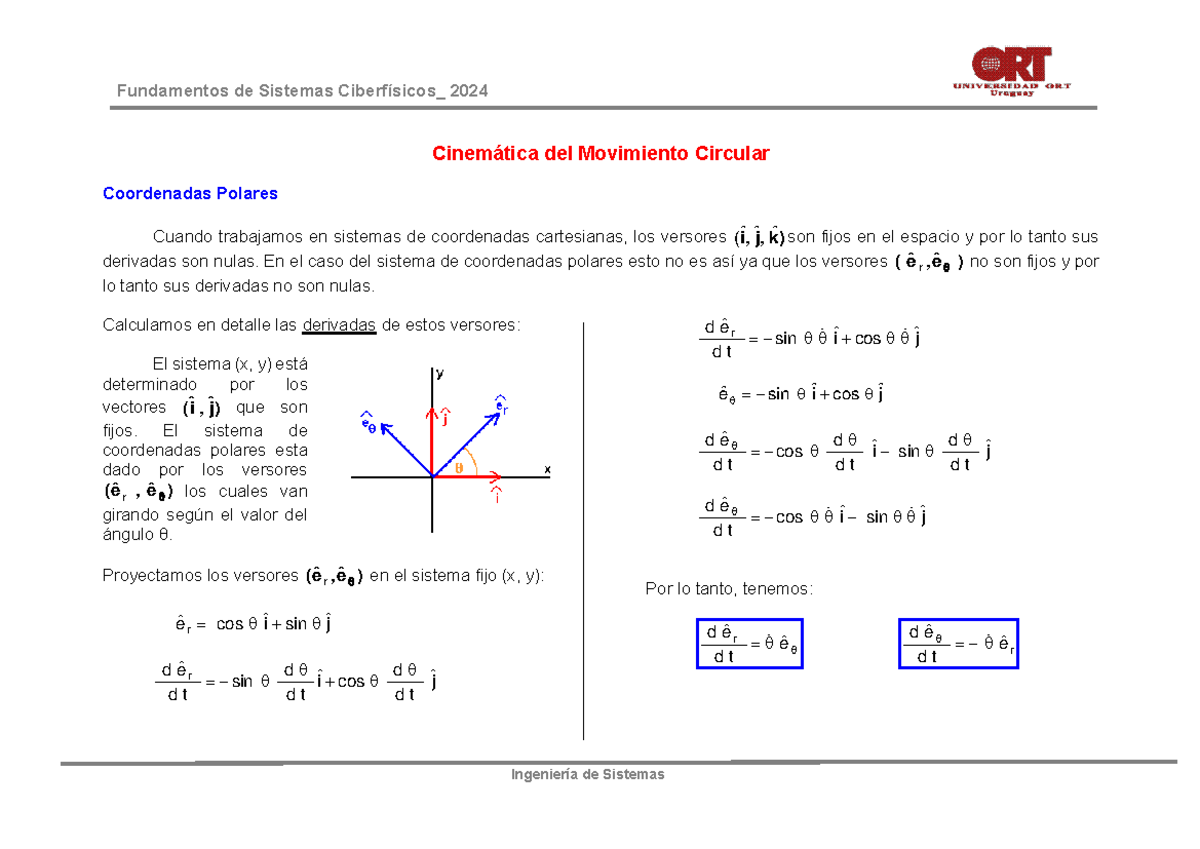 Cinematica Circular FSC 2024 - Cinemática del Movimiento Circular ...