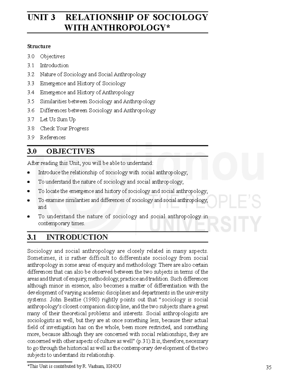 Unit 7 - RELATIONSHIP OF SOCIALOGY WITH OTHER ANTHROPOLOGY ...