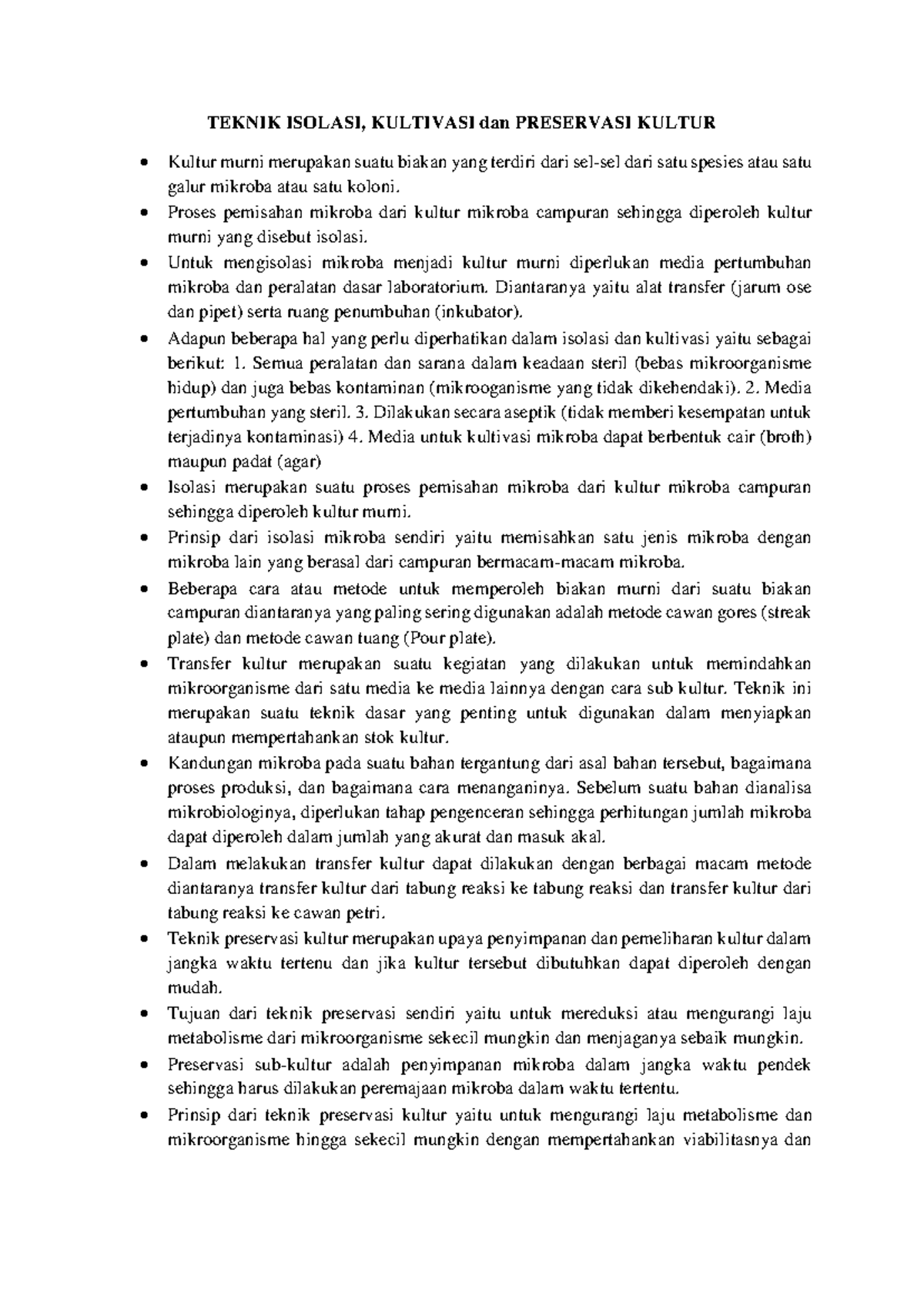 Teknik Isolasi - Menjelaskan mengenai proses pemisahan mikroba dari ...