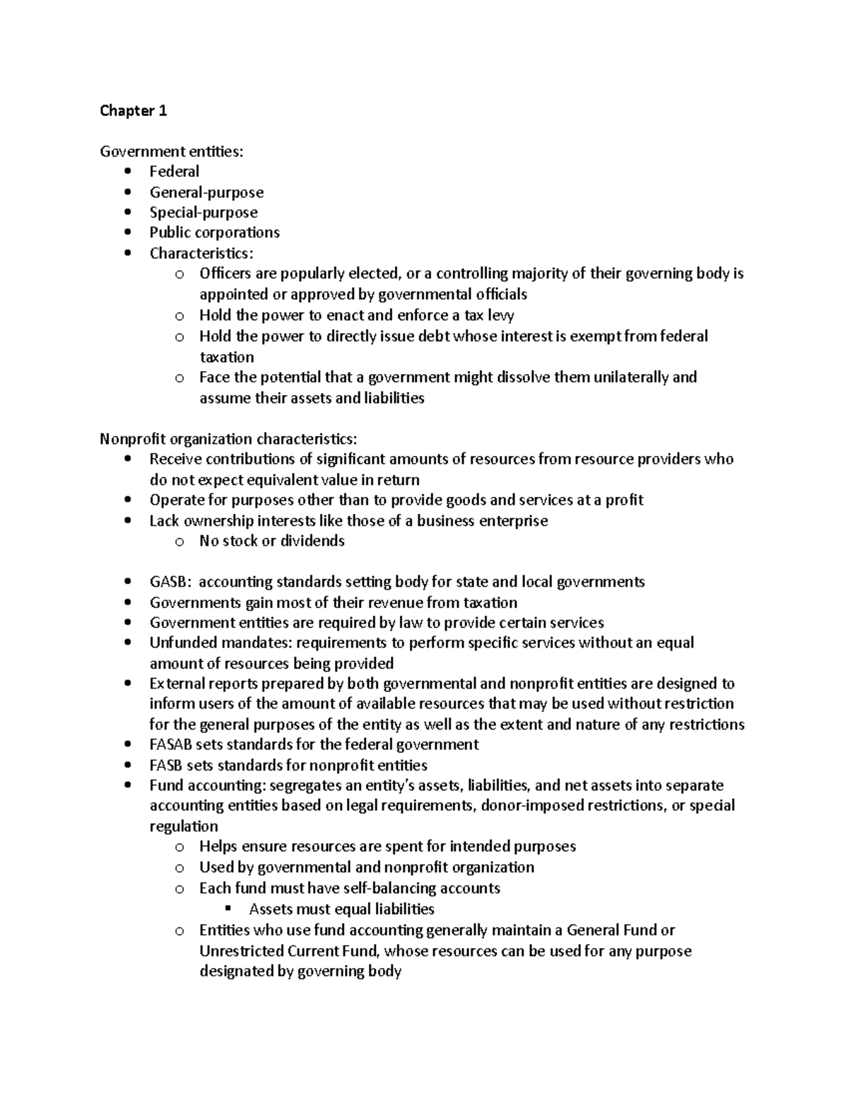 Government exam 1 - Chapter 1 Government entities: Federal General ...
