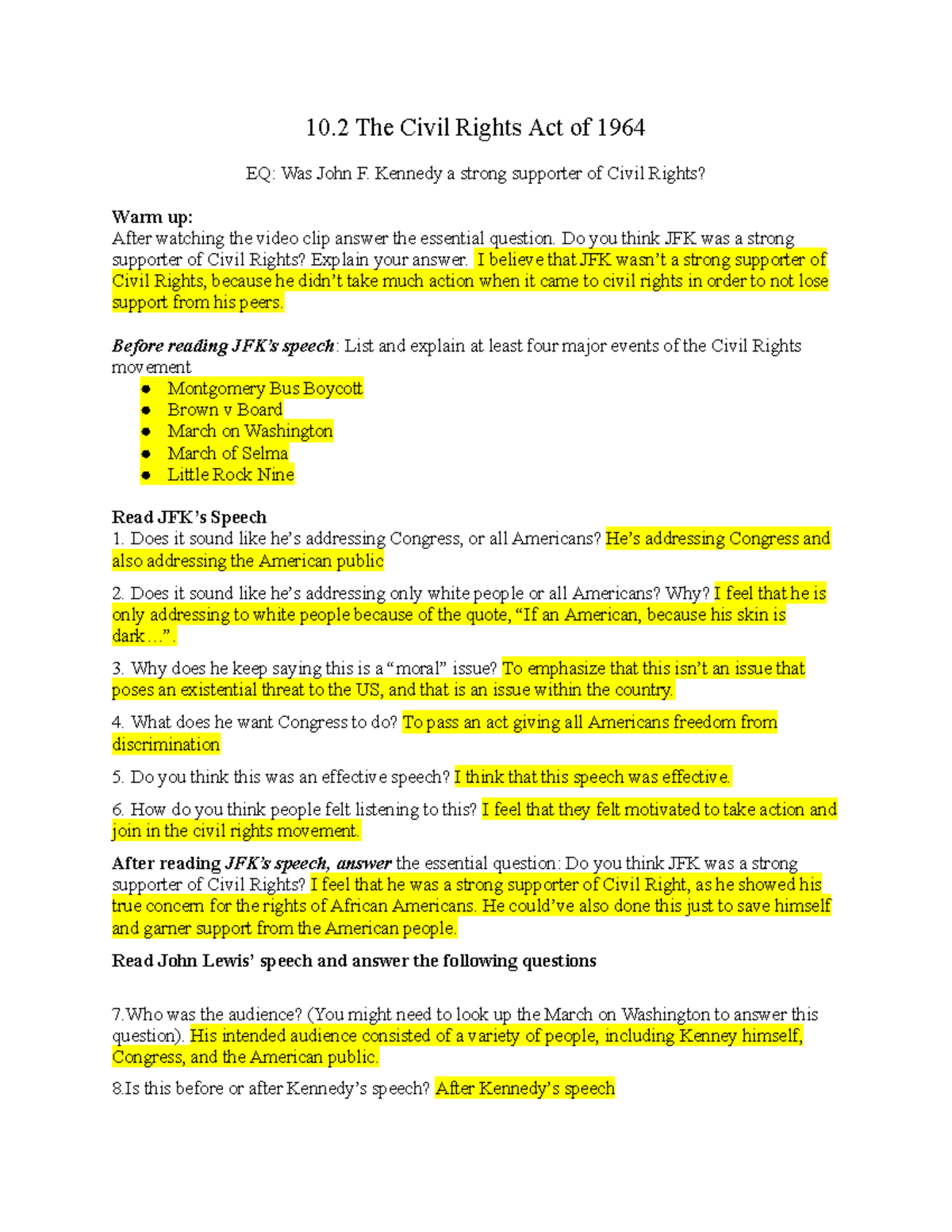 Copy of 10.2 The Civil Rights Act 1964 - 10 The Civil Rights Act of ...
