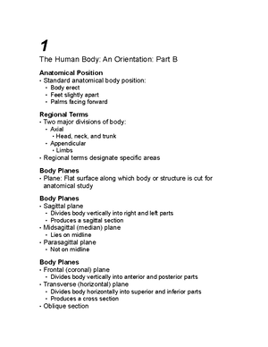 Chapter 1-The Human Body-An Orientation 2018 2019 - Chapter 1-The Human ...