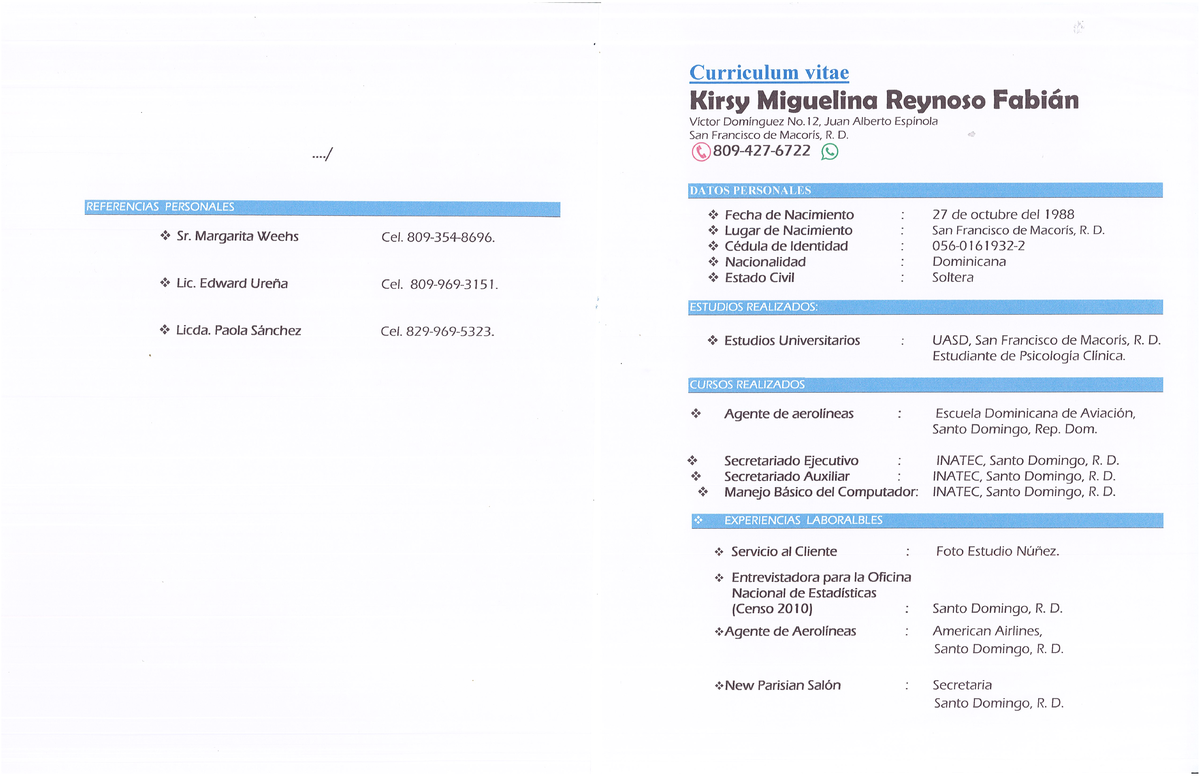 Curriculum kirsy - fvdg - Letras 011-12 - Studocu