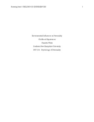 APA Course Paper Template With Advice 6th Ed + - Running head: TYPE ...
