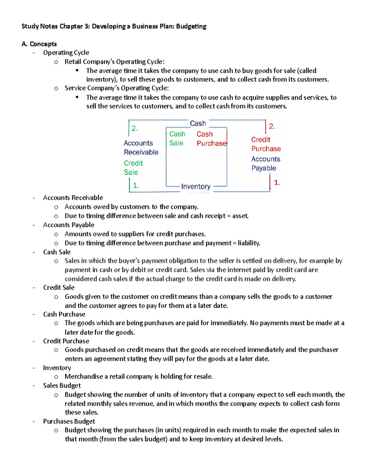 Accounting Study Notes Chapter 3 - Study Notes Chapter 3: Developing a ...