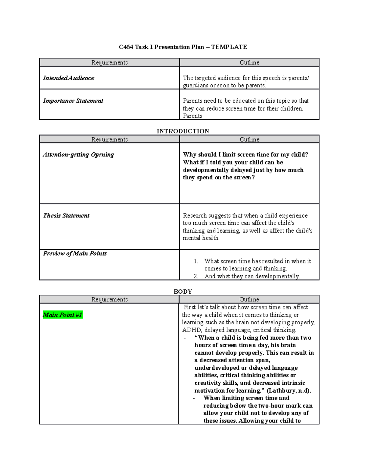 Task 1 Communicaton- Task 1 needs to be completed. - C464 Task 1 ...