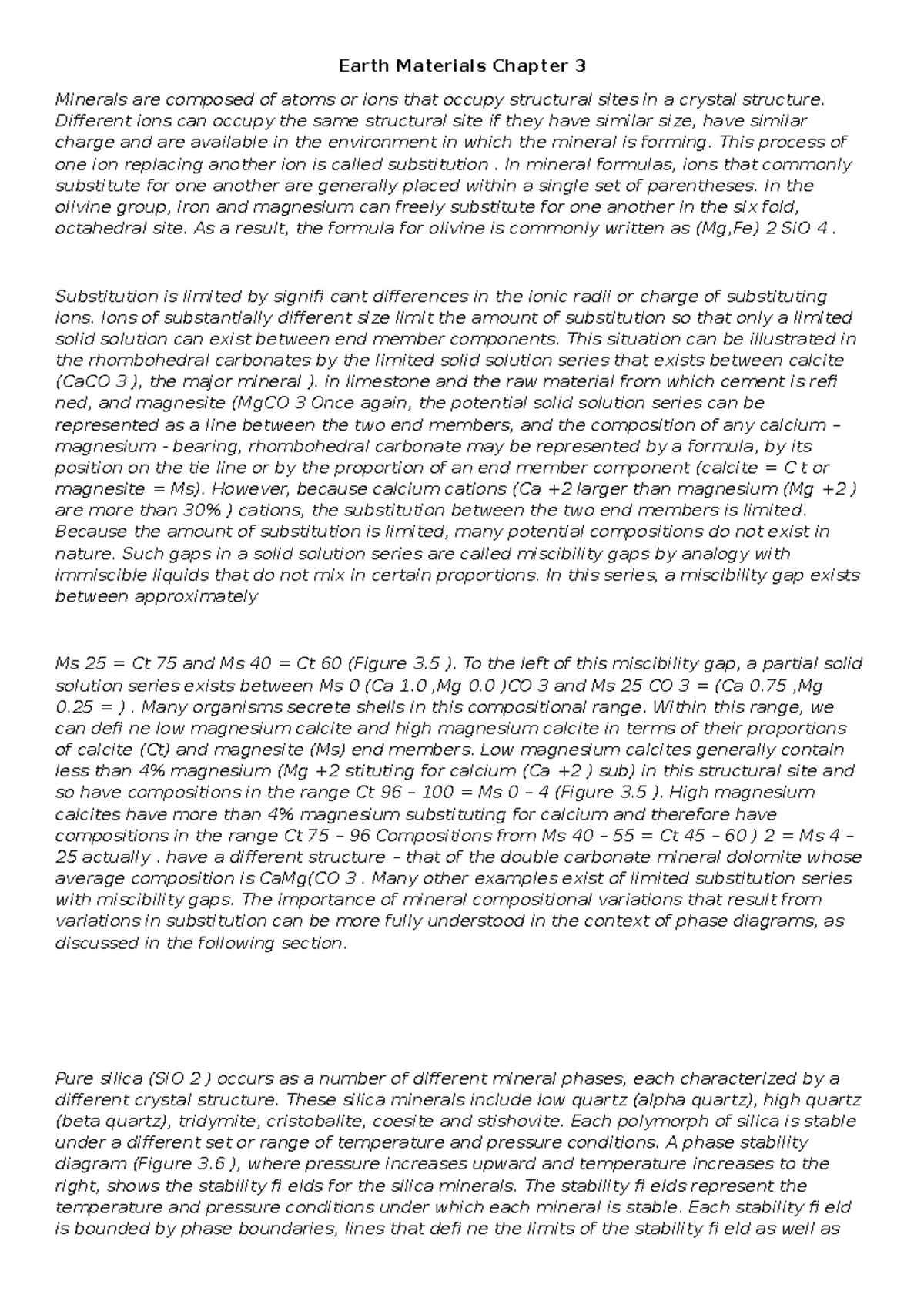 Earth Materials - Chapter 3 - GS22620 - Aberystwyth - Studocu