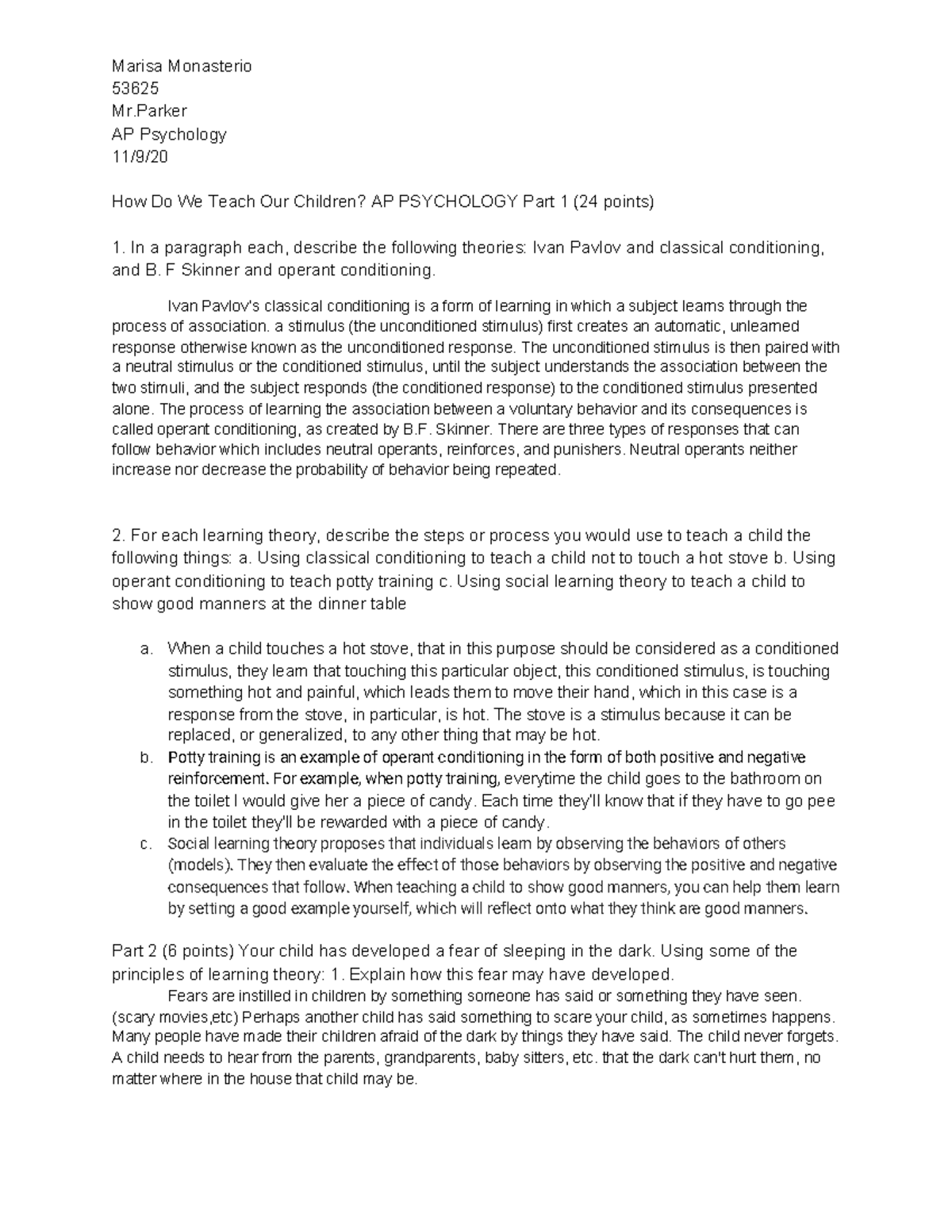 3.2.2_AP_PSYCHOLOGY(PART 1) (24 POINTS) - Marisa Monasterio 53625 Mr AP ...