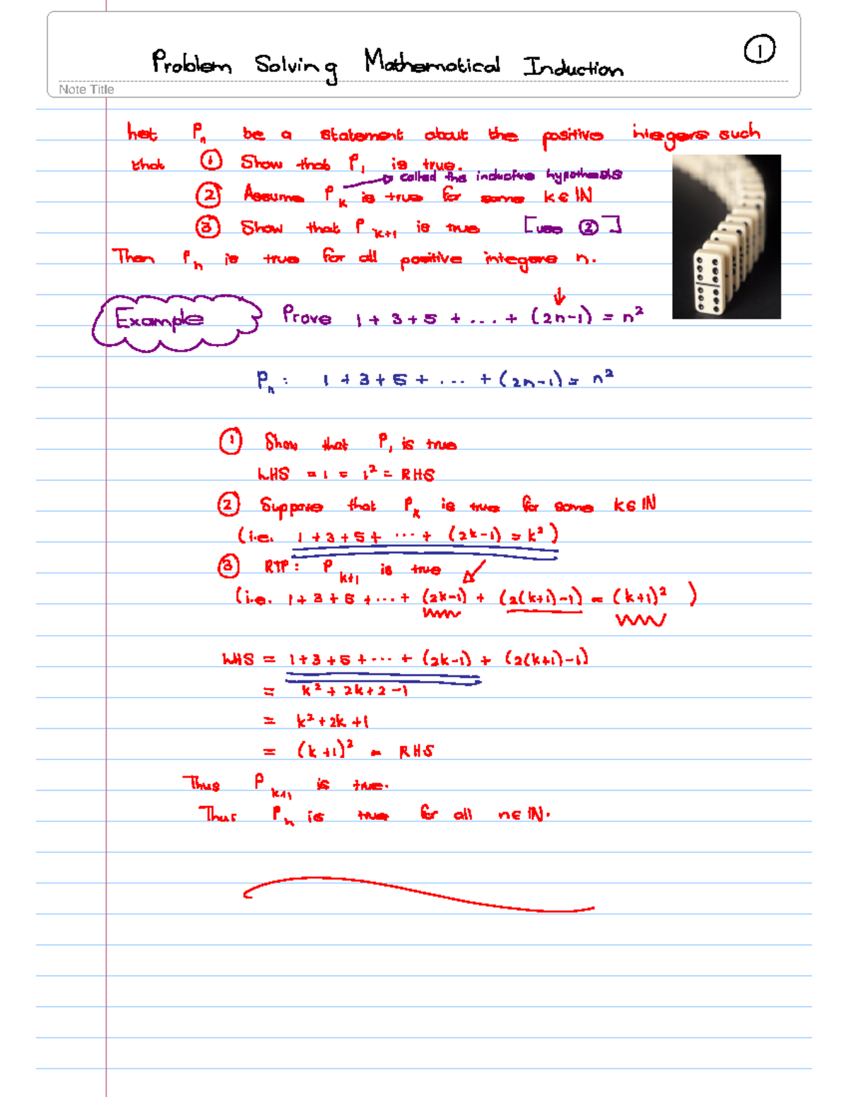 Induction - notes - MAM1000W - Studocu