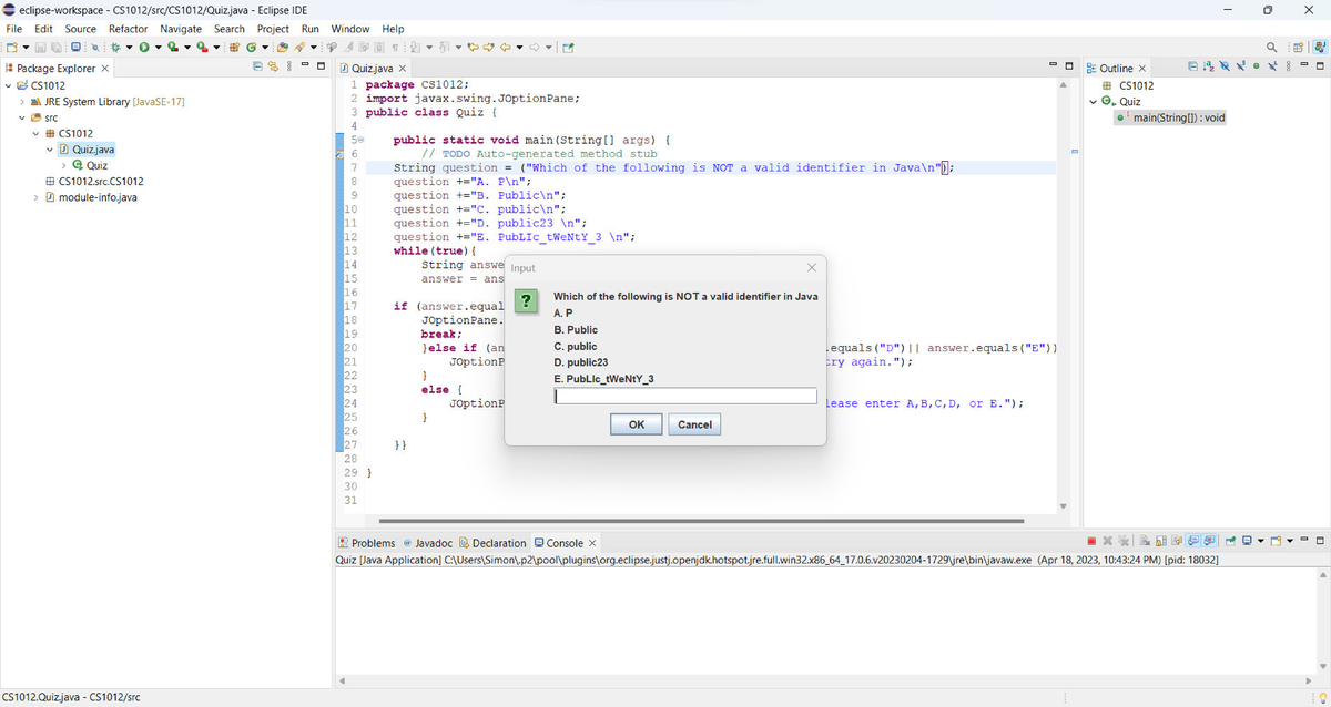 Screenshots of the final program - 10450 - Studocu